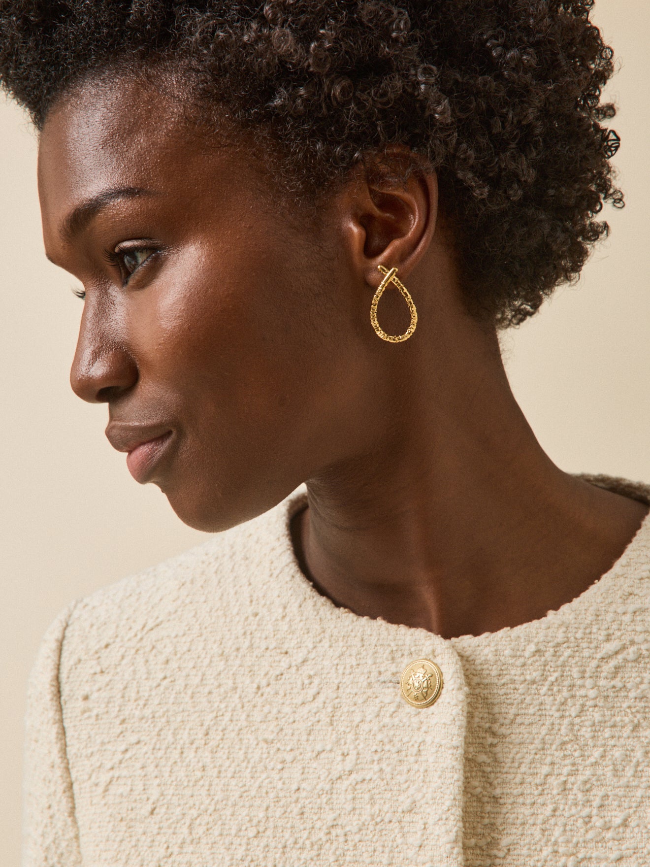 Women's plain tweed jacket with no collar - Cyrillus COM