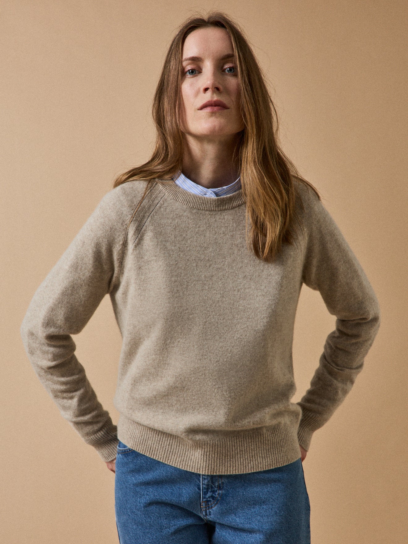 Women's sweater with round neckline - The Cashmere Collection ...