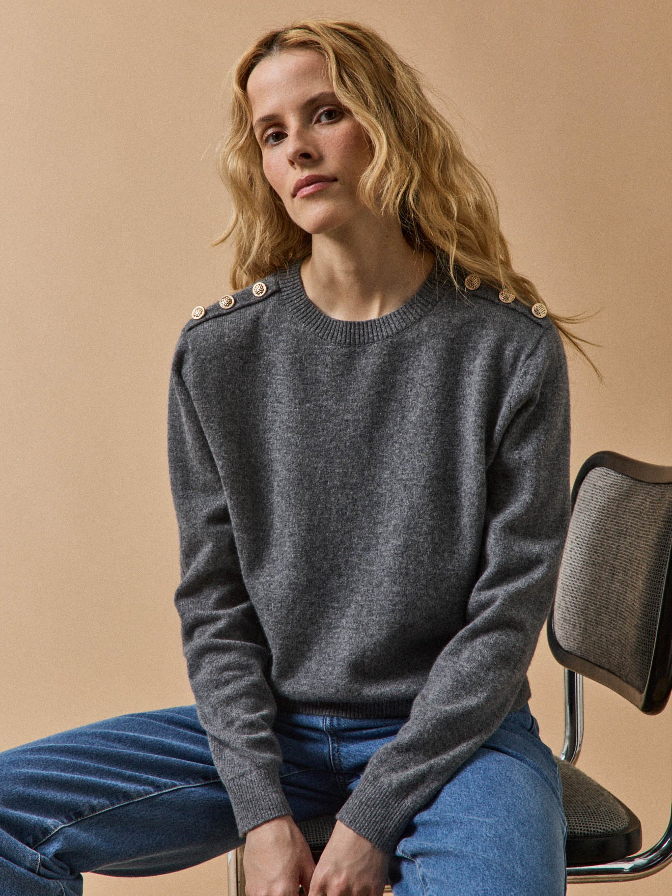 Pull épaules boutonnées femme - Collection Cachemire - Cyrillus COM
