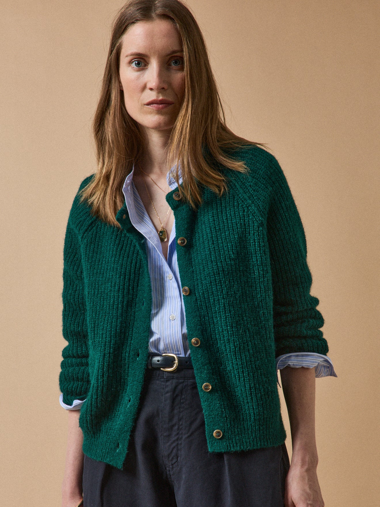 Women's cardigan with wool, alpaca and mohair - Cyrillus COM