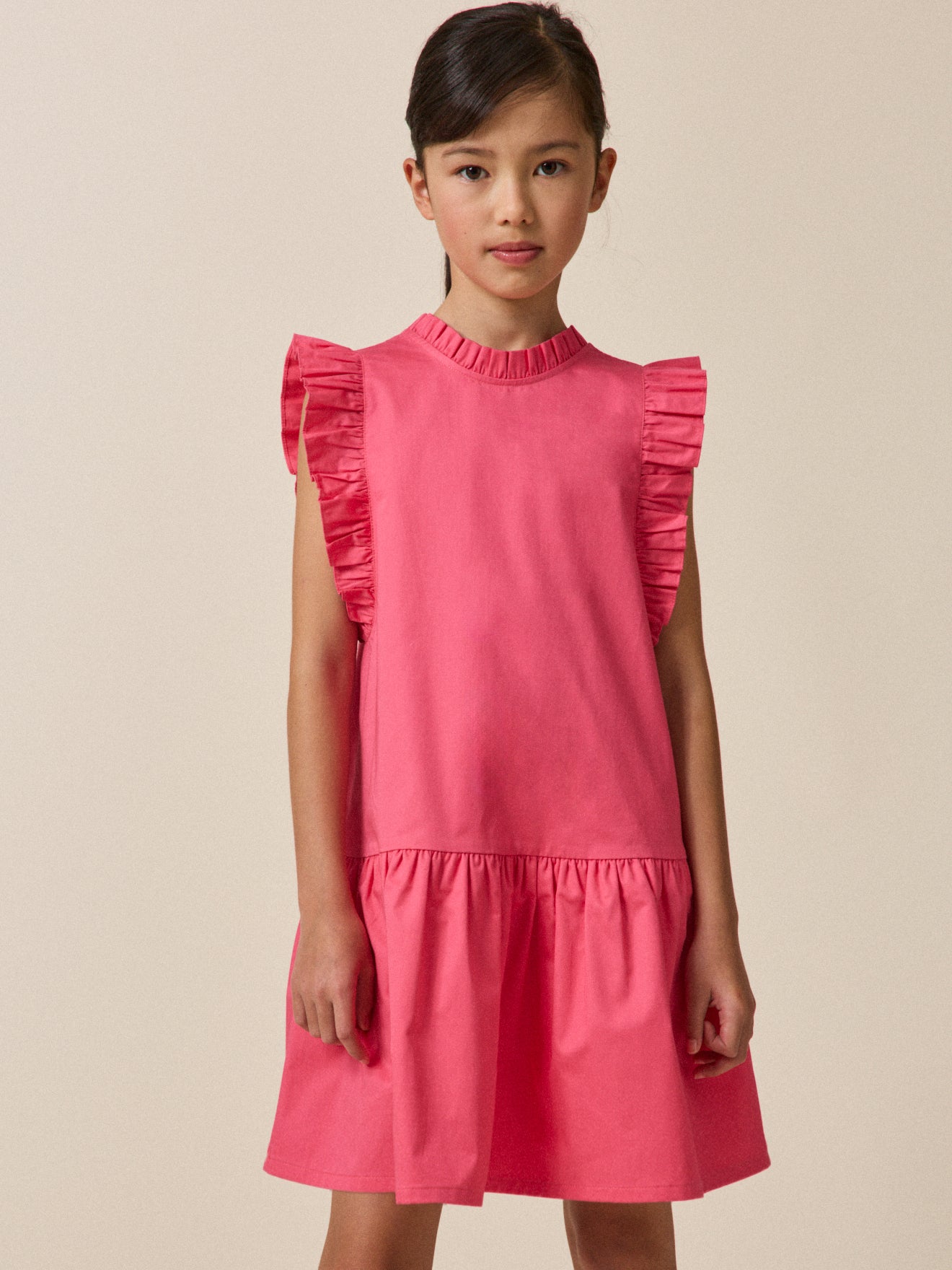 Girl's Charlotte satin cotton dress - The Couture Collection - Cyrillus COM